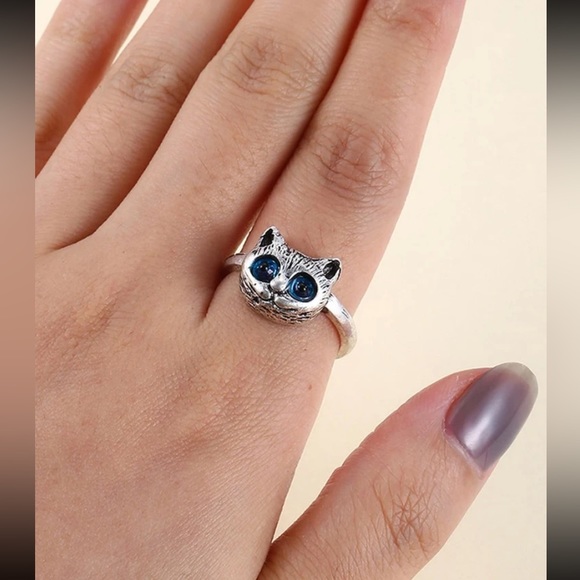 Kathrono | Jewelry | Adorable Adjustable Kitty Cat Hear Rustic Style Ring | Poshmark